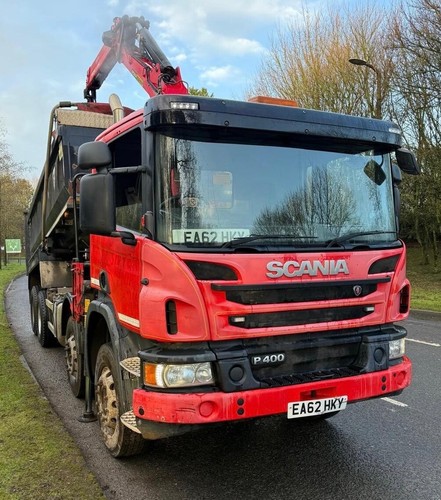 2013 SCANIA P400 8x4 TIPPER GRAB STEEL BODY EPSILON ML125 CLASSIC MOT ...