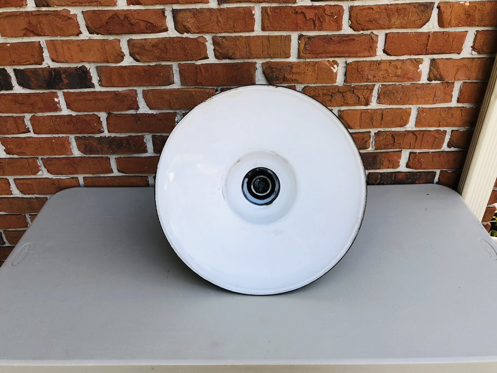 Vintage Gas Station Green Porcelain Barn Light 18" Light | eBay