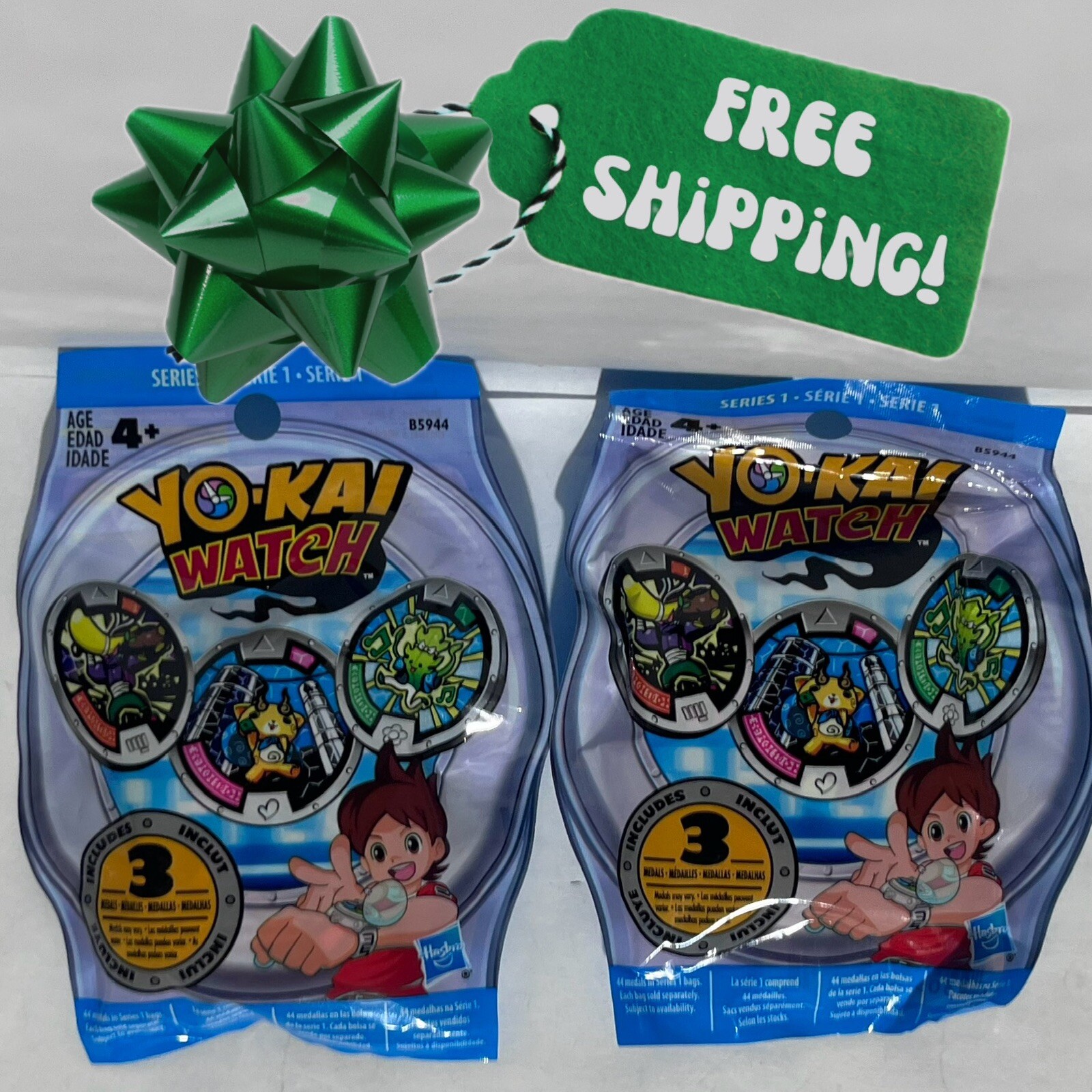 Yokai Watch Series 1 Two Blind Packs 3 Medallions Each 6 Total Yo-kai ...