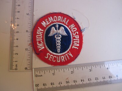Vtg ERROR Victory Memorial Hospital Security ERROR Patch BIS | eBay