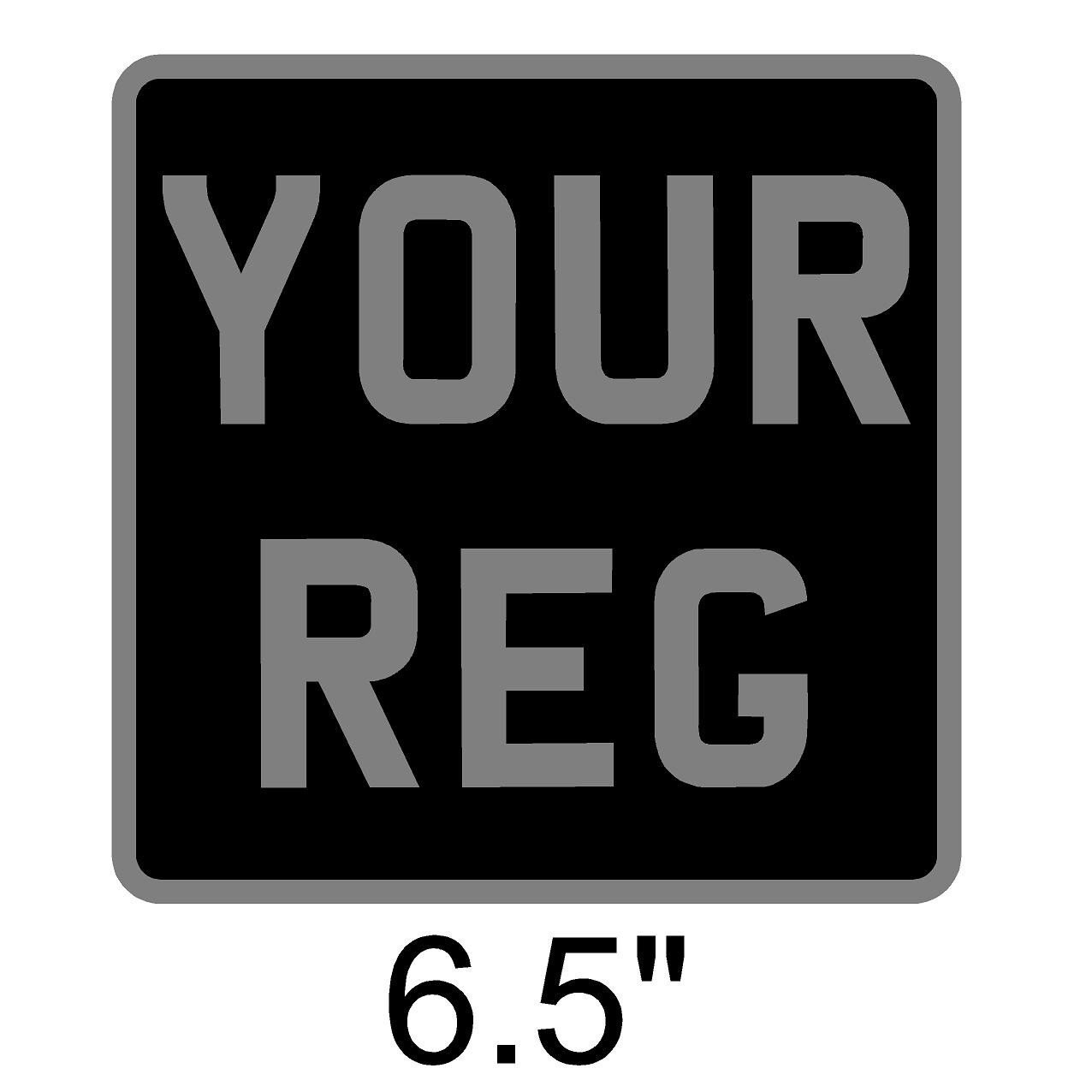 6.5" Classic Lambretta Vespa Scooter Number Plate Adhesive Vinyl Show ...