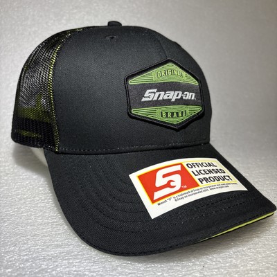 New Original Snap-On Brand Green/Black Mesh Back Cap Snapback Ball Cap ...