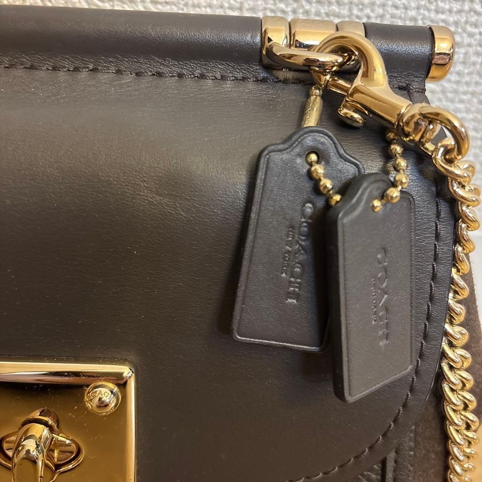 COACH Drifter Shoulder Bag - Lightly Used Gray Crossbody with Turn Lock ...