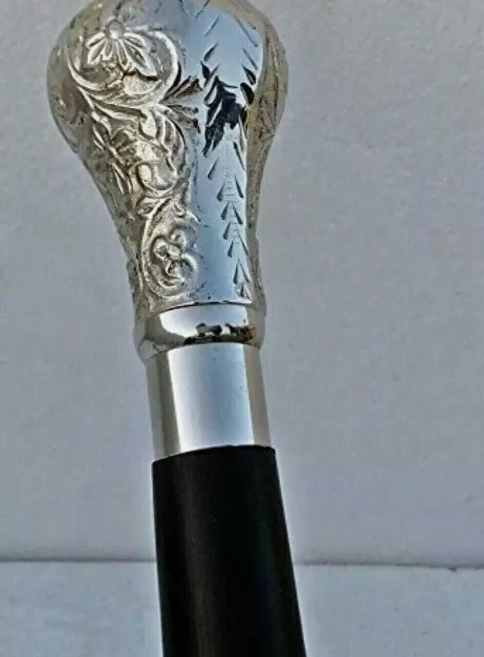 Vintage Heavy Knob Head Solid Handle Victorian Walkin… - Gem