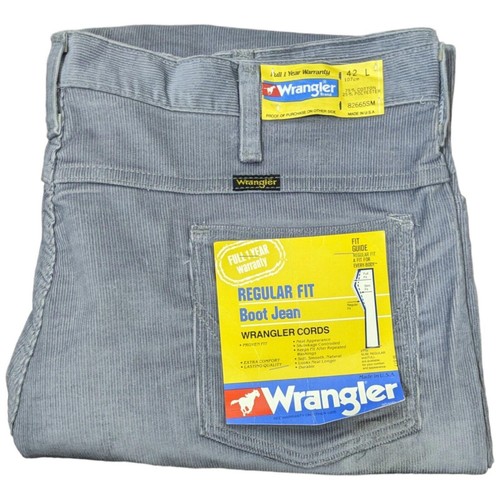 Wrangler Cords Regular Fit Mens Size 42 Long 42x34 Gray Deadstock New ...