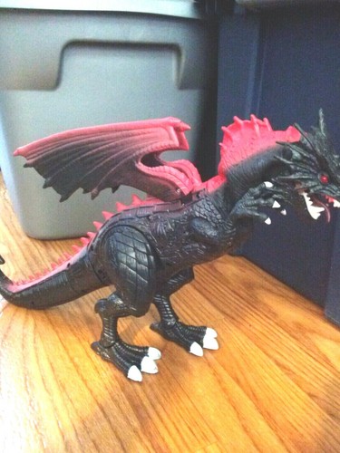 Dragon-i Toys Ltd Mighty BLACK Megasaur Walks/Lights-up/Roars Tested 19 ...