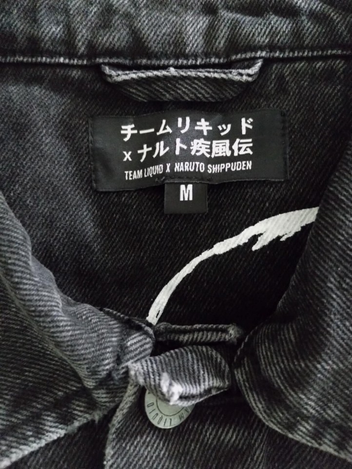 LIQUID x NARUTO SHIPPUDEN LEAF VILLAGE ANIME DENIM JACKET SIZE M BRAND ...