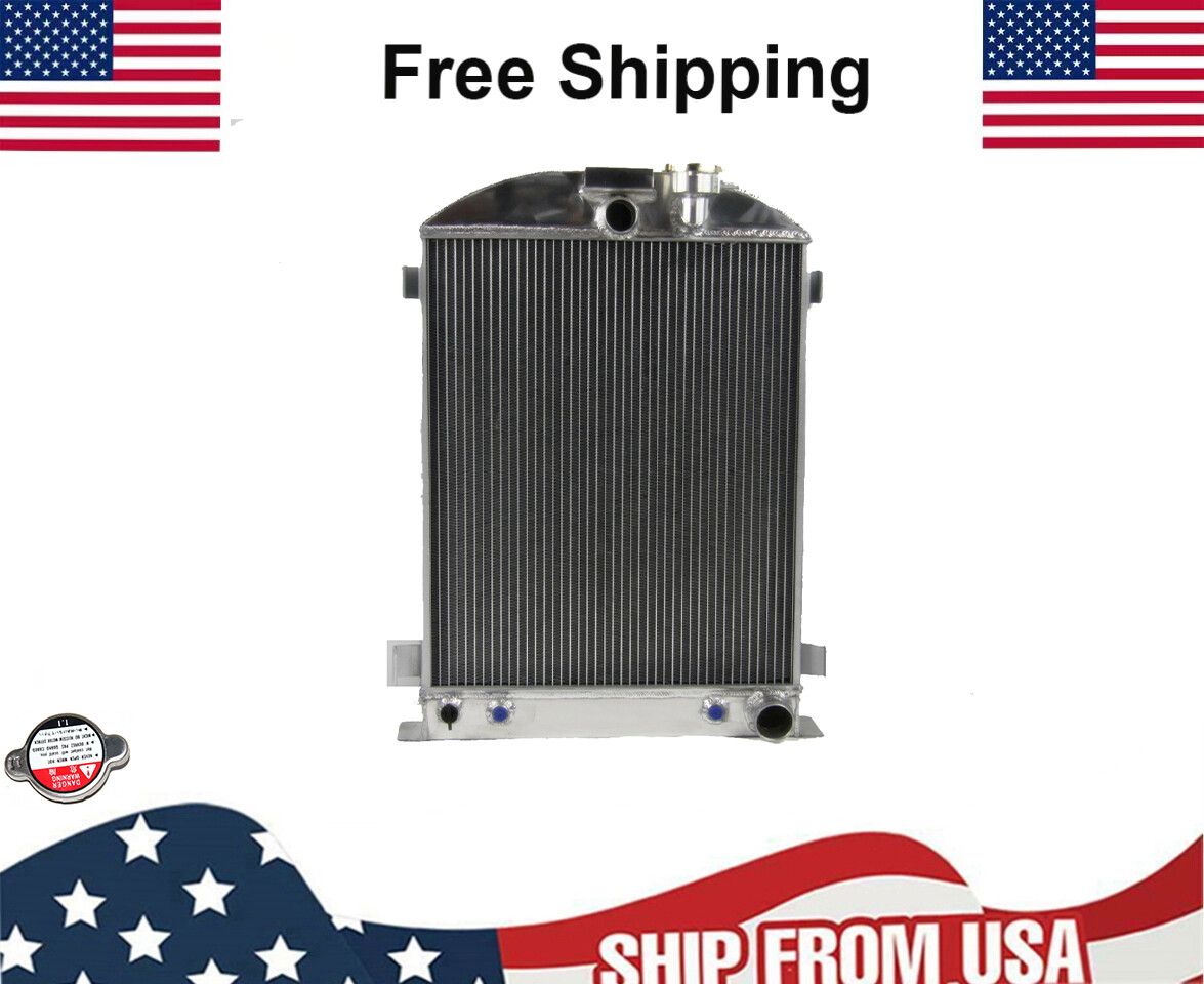 3ROWS 28" High For 1935-1936 Ford CHEVY-V8-Engine w/ Cooler EZ Aluminum ...