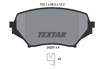Textar 2429701 Brake Pad Set for sale online | eBay UK