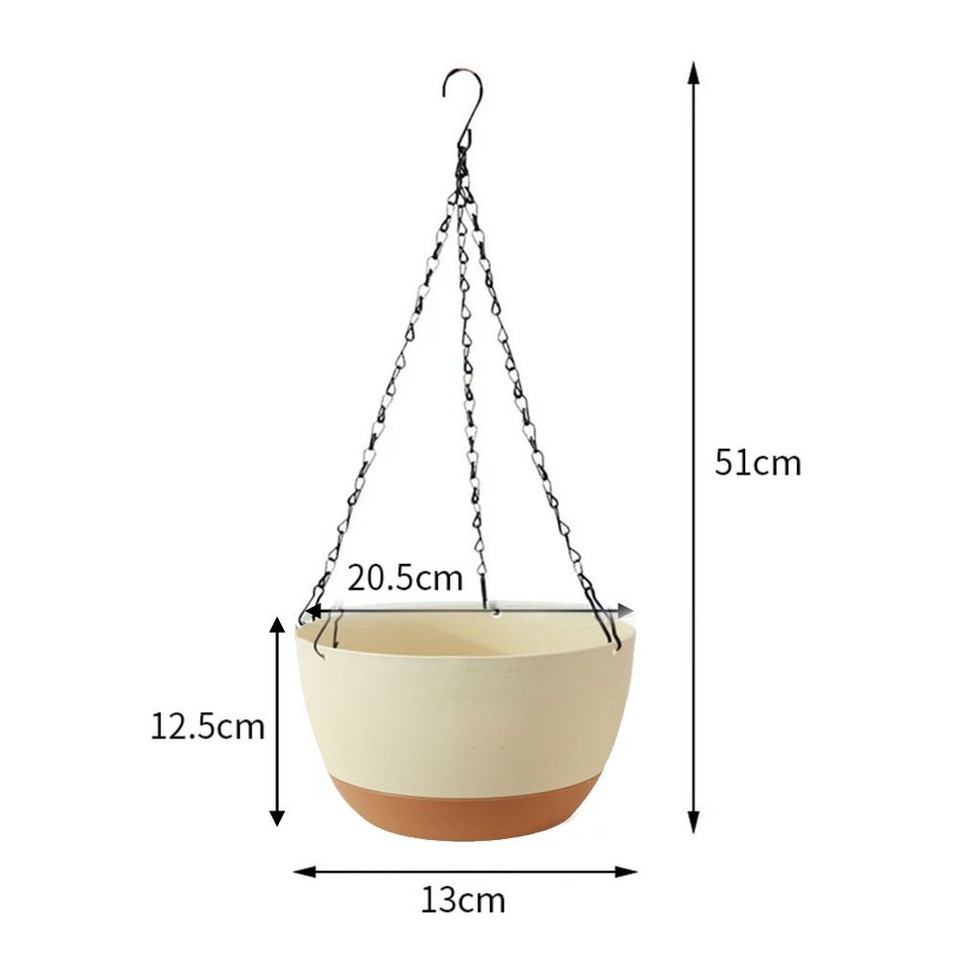 Porous Bottom Design Hanging Flowerpot Indoor Garden Lightweight Design ...