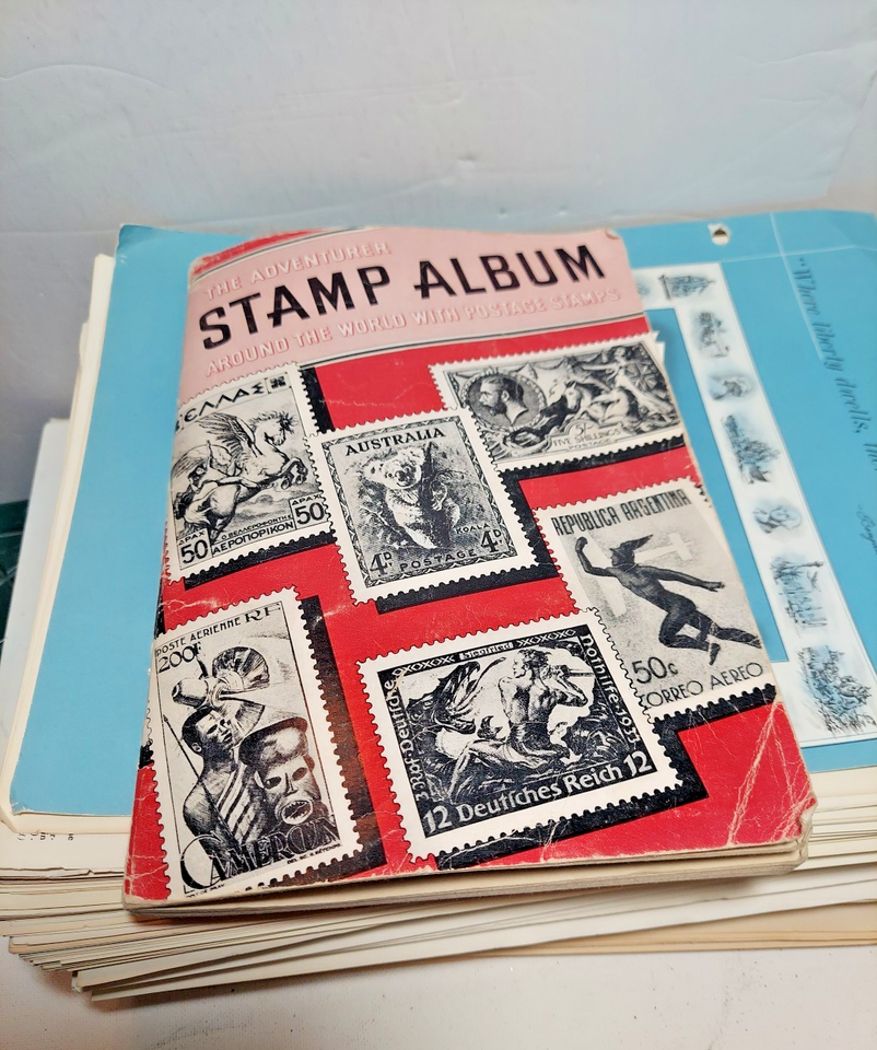 LOT Stamp Album Loose pages Unused No Stamps Height 3" + Adventurer ...
