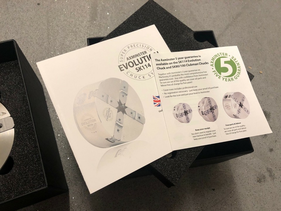 Axminster Evolution SK114 Woodturning Chuck (Various Threads Available ...