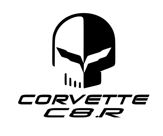 Corvette c8 Jake Skull Decal Sticker Many Colors c8R c8.r | eBay