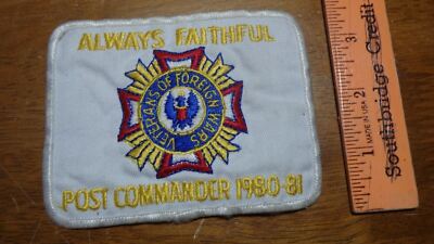 VETERANS OF FOREIGN WARS POST COMMANDER VFW PATCH BX W 5 | eBay