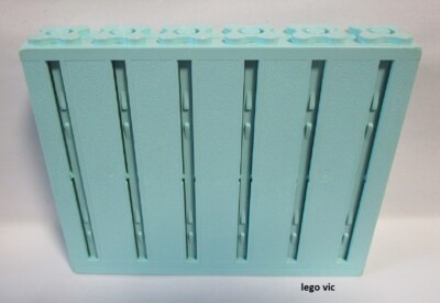 Lego 6860c01 Wall Vertical Grooved 12x2x8 Aqua du Scala 3148 MOC | eBay