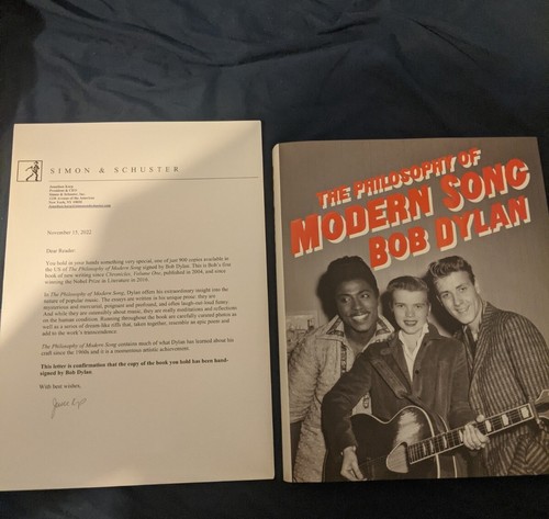 The Philosophy Of Modern Song Bob Dylan AUTOPEN Autograph Book Limited ...