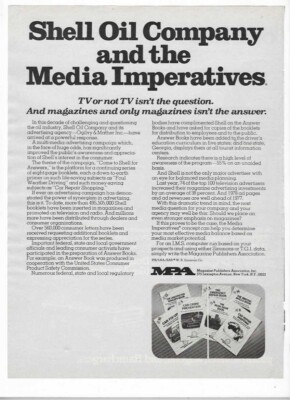 Shell Oil Company & Magazine Publishers Association 1979 Vintage Print ...