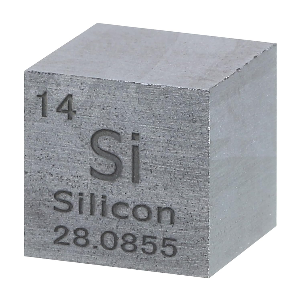 Silicon Cube, 0.5 Inch High Density Metal Element Cube Metal Density ...