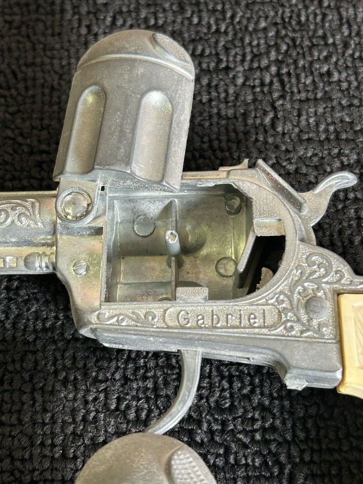 2 Working Vintage "Gabriel" Brand Toy Cap Guns with Faux Ivory Grips ...
