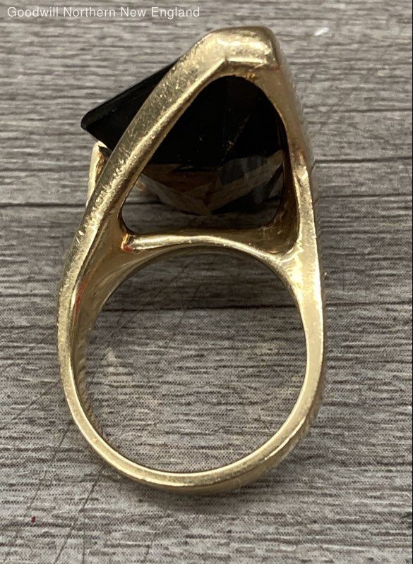 Unmarked Tests 14K Yellow Gold Vintage James Arnold Frew Abstract Ring ...