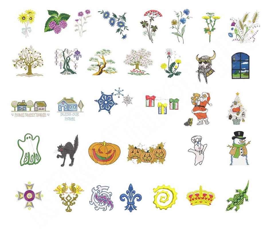 PES Brother Embroidery Designs Files on USB - Over 400,000 | eBay UK