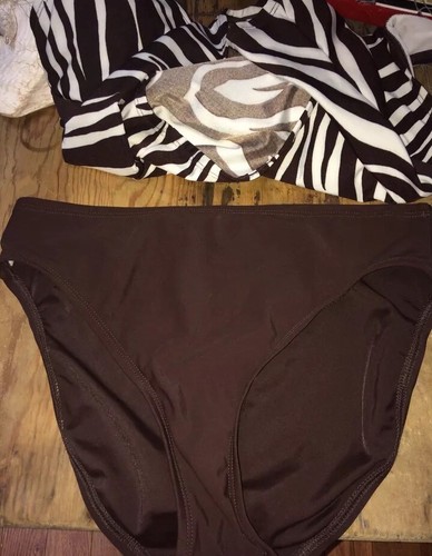 Brown Deep Plunge Speedo Animal Print Tankini Sexy Bikini Swimsuit Set ...