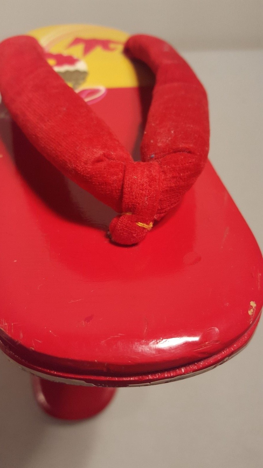 RARE Vintage Japanese /Oriental Red Sandals Wood Shoes Womens | eBay