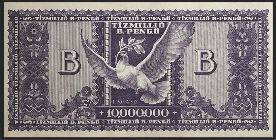 🔥 100% AUTHENTIC HUNGARIAN 10 QUINTILLION, 1946 B-PENGO, P-135 UNC 🔥 | eBay