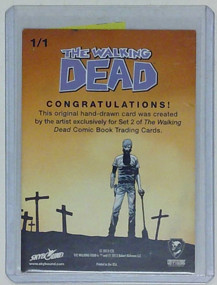 WALKING DEAD COMIC BOOK SKETCH CARD SET 2: HERSHEL GREEN ART MARK ...