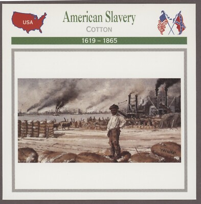 American Slavery Atlas Civil War Card Slavery Emancipation | eBay