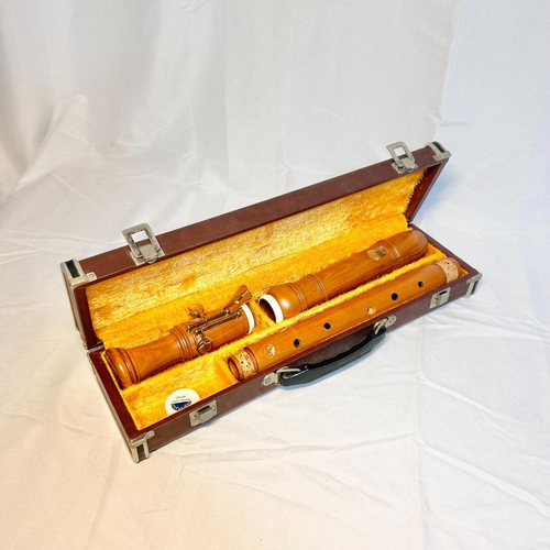 Zen-On 2500B Wooden Tenor Recorder 2 Keys w/ Case Japan Musical ...