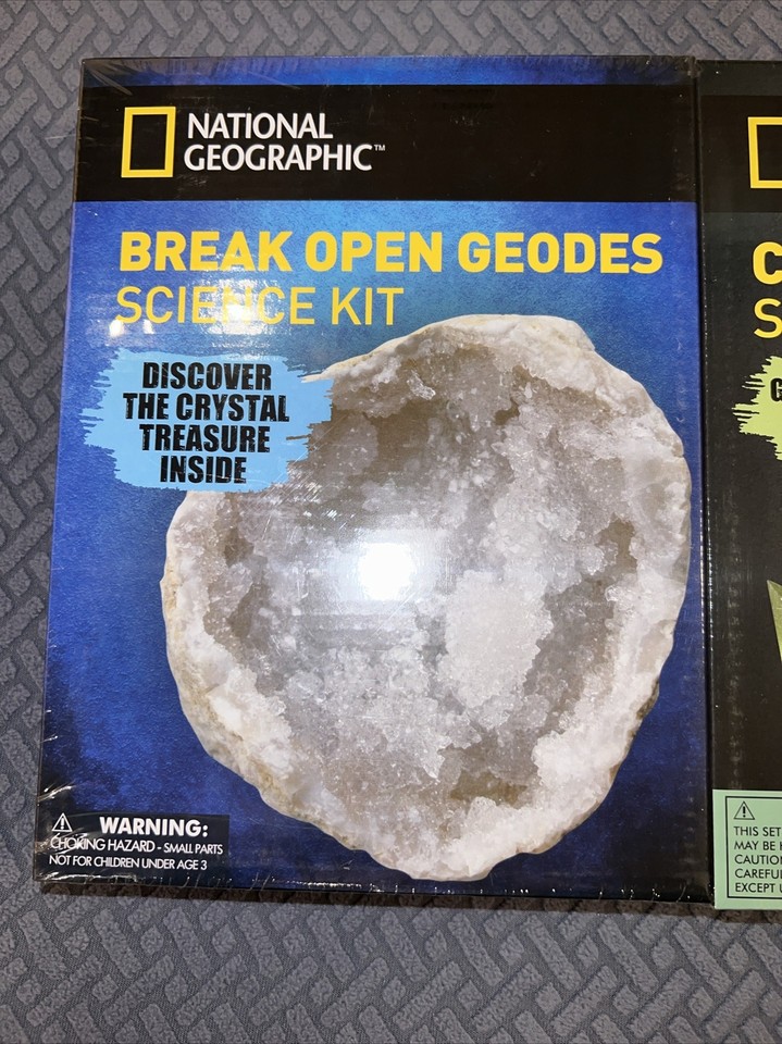 National Geographic Crystal Growing And Break Open Geode Kits- New ...
