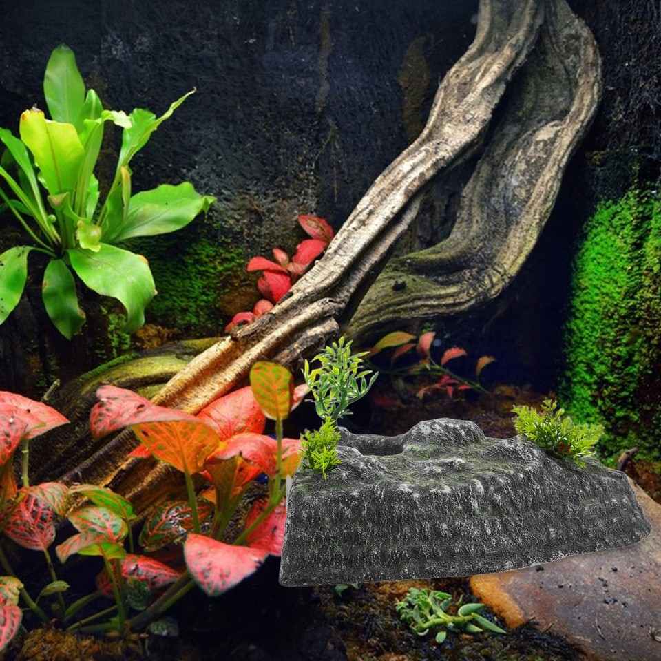 Resin Turtle Resting Platform Tortoise Climbing Ramp Realistic Rock ...