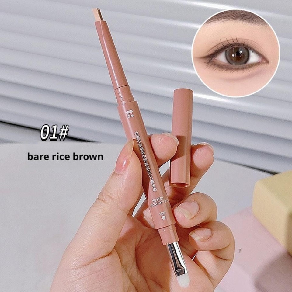Two-color eyebrow silkworm pen,dual-color highlighter,shading refill ...
