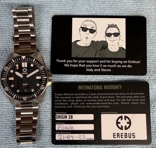 Erebus Origin 38mm Black Dive Watch | eBay