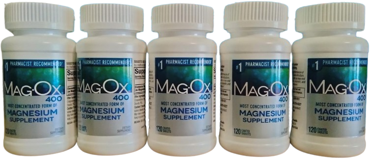 5 bottles Mag Ox magnesium chloride + calcium muscle heart 600 tabs 5/ ...