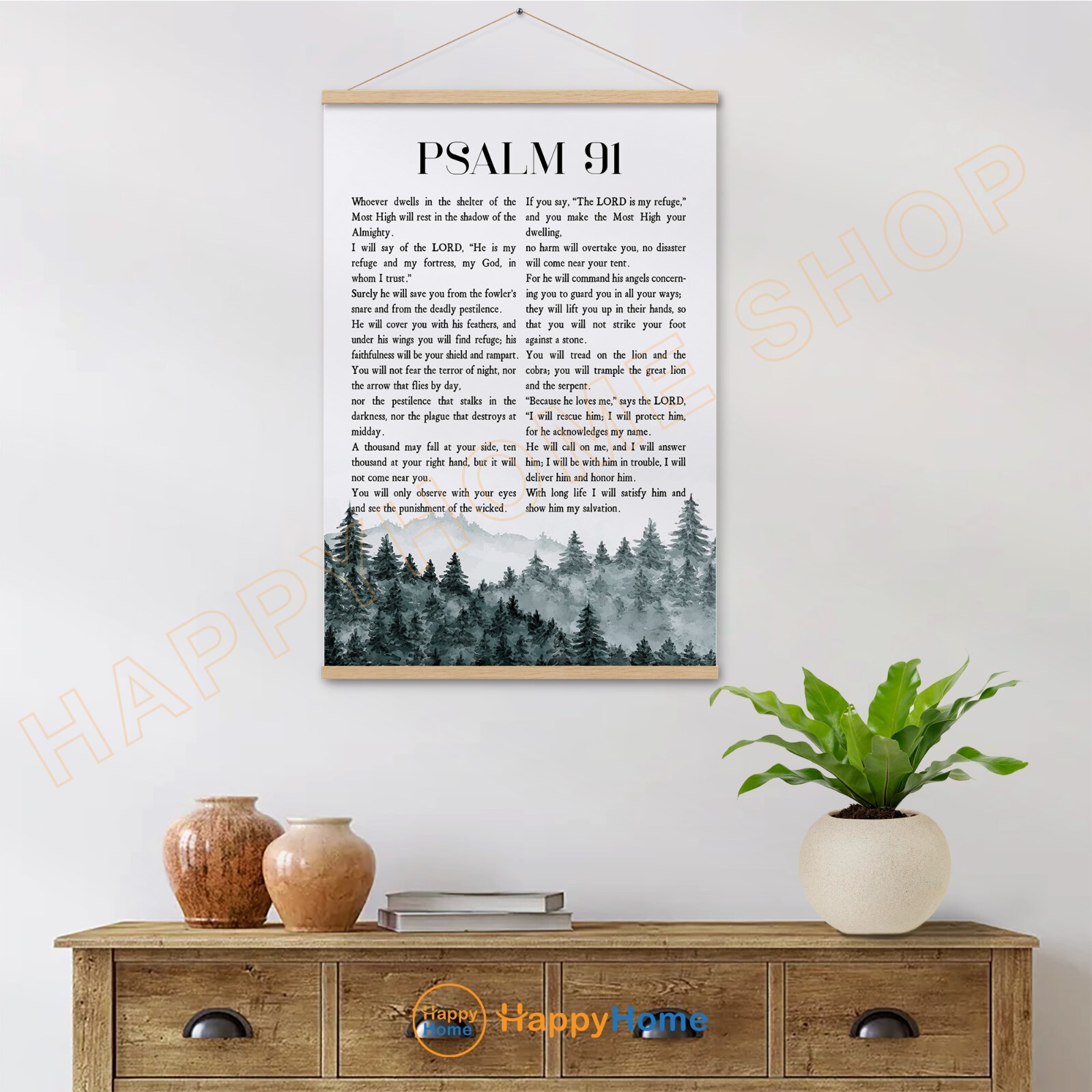 Psalm 91 NIV Bible Verse Wall Art He Who Dwells in the Shelter Print ...