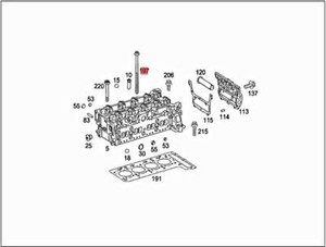 Genuine MERCEDES Cylinder head bolt 6510160469 | eBay