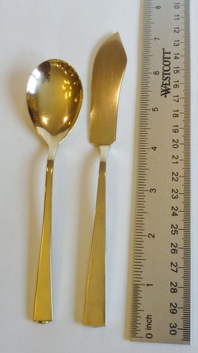 Dirigold Dirilyte Empress Flatware Goldware Serving Butter Knife Sugar ...