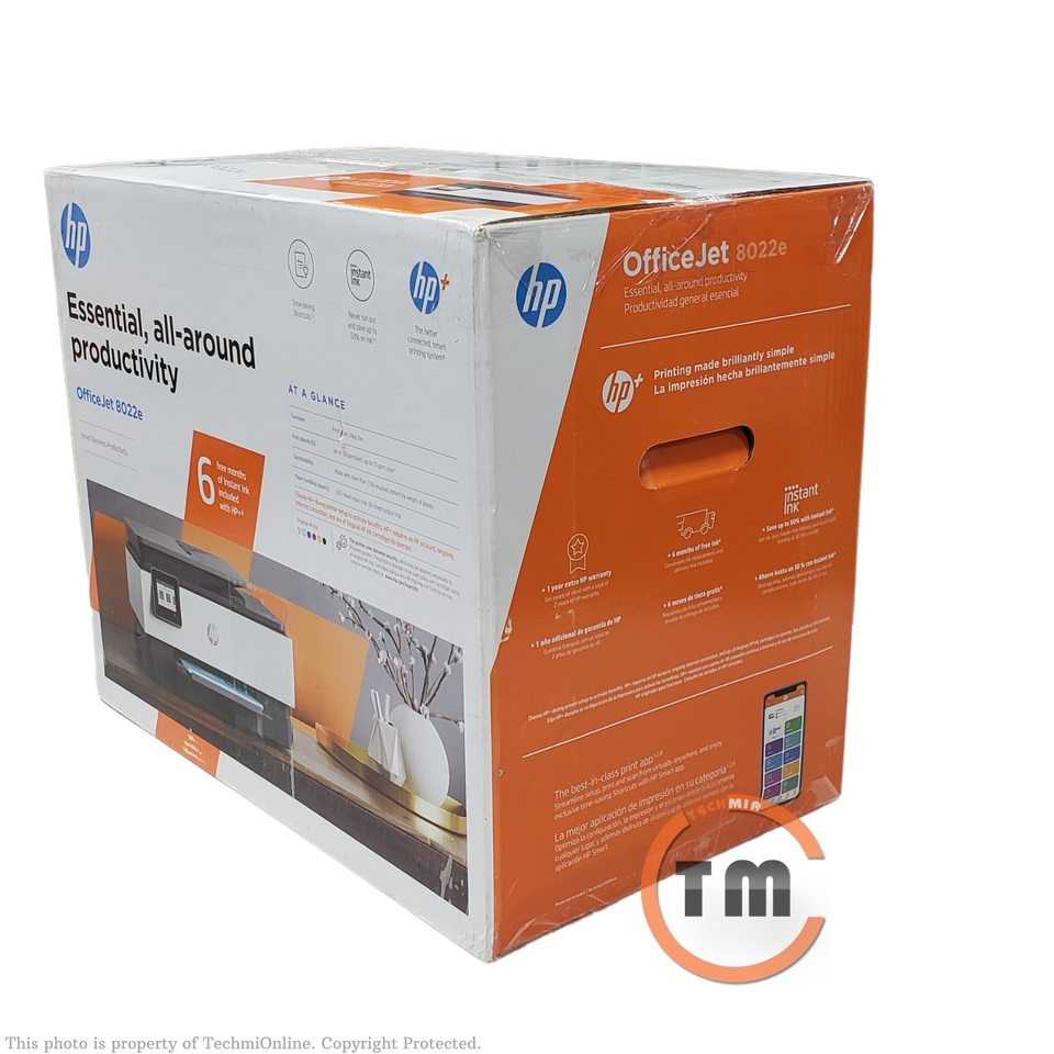 HP OfficeJet 8022e Wireless Inkjet Color All-in-One Printer, Print Copy ...