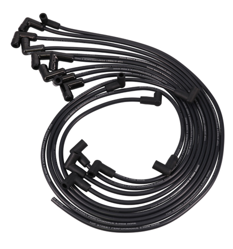 TSP Ignition SBC Under Header Black 90 Degree 8.5MM Plug Wires w ...
