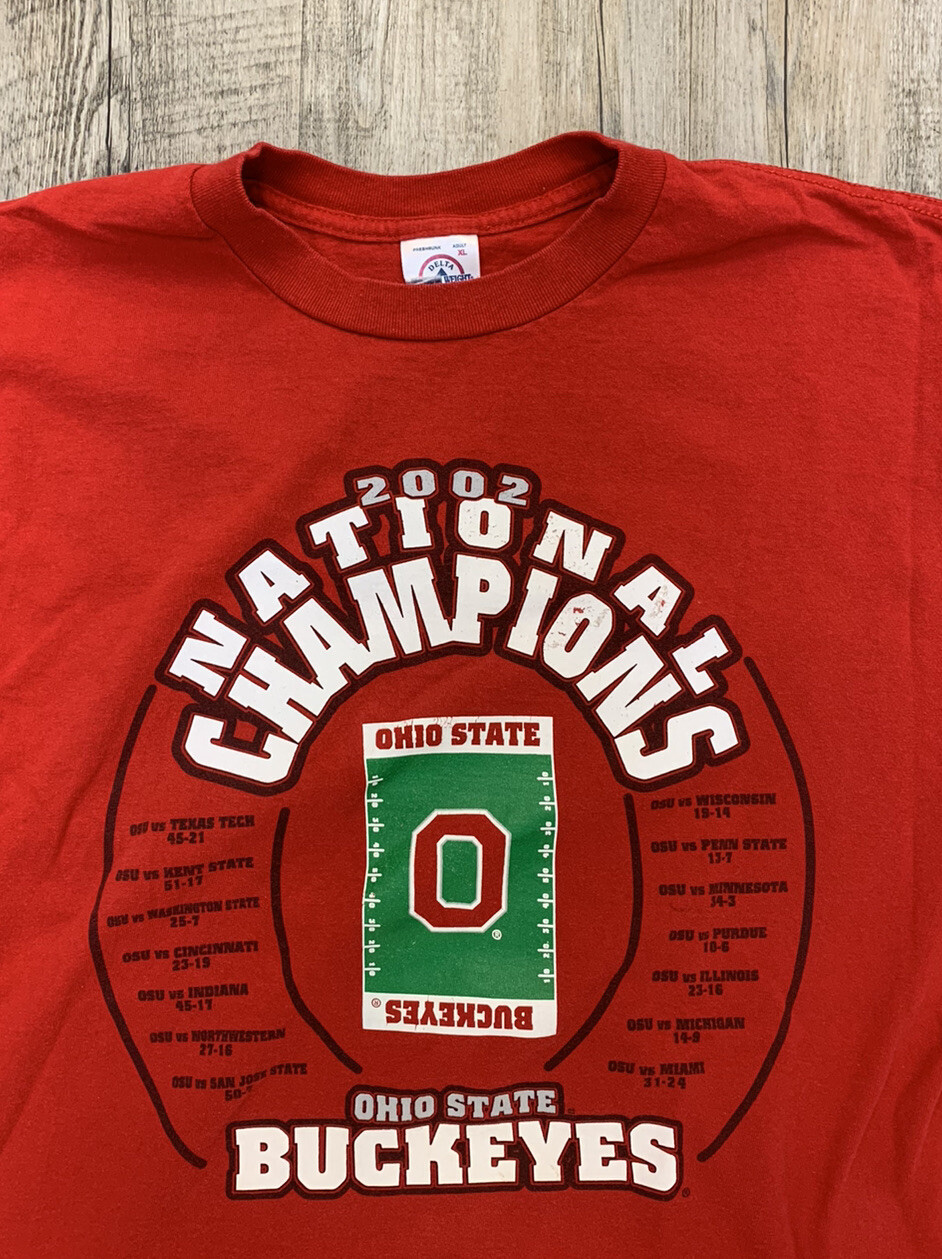 2002 National Champions Ohio State Buckeyes T-shirt S… - Gem