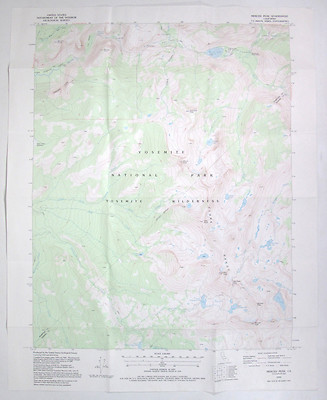USGS Map Merced Peak Yosemite National Park California Topographical ...