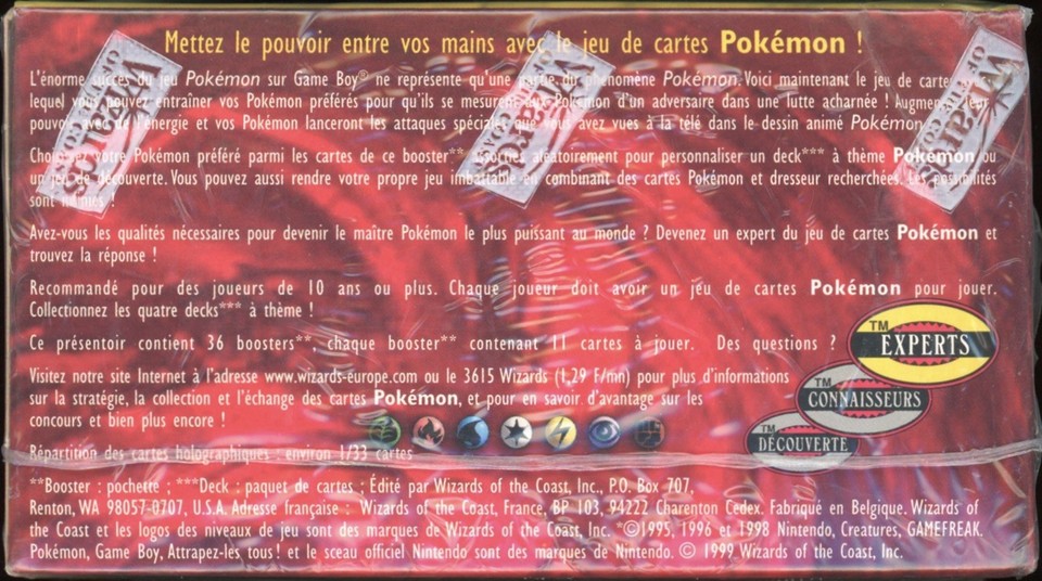 1999 Pokemon FRENCH 1st Edition Base Set Booster Box Display SEALED | eBay