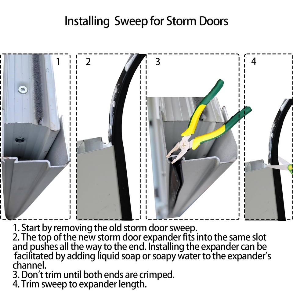 Storm Door Sweep Replacement for Larson, Bottom Seal Expander Sweep for ...