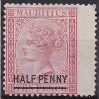 MAURITIUS #47 MH 1/2p OVERPRINT ON 10p Cl. QUEEN VICTORIA | eBay