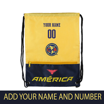 Club America Cinch Bag Sack Soccer Book Backpack add your name and ...