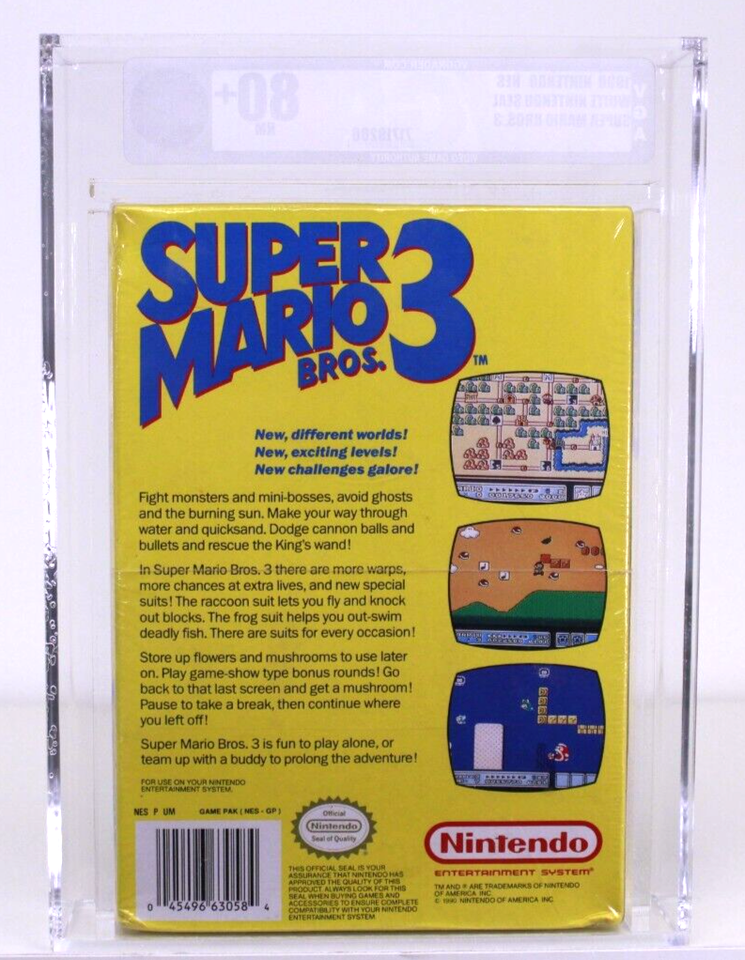 Super Mario Bros 3 SMB3 NES Nintendo New Factory Sealed VGA Graded 80 ...