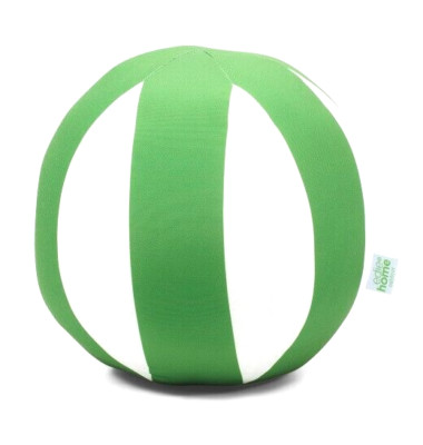 Edie Home Green White Striped Beach Ball Pillow Outdoor 12" Zipper ...