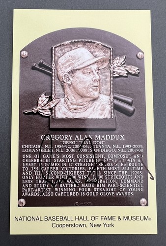 Greg Maddux Hall of Fame plaque Card Autographed | eBay